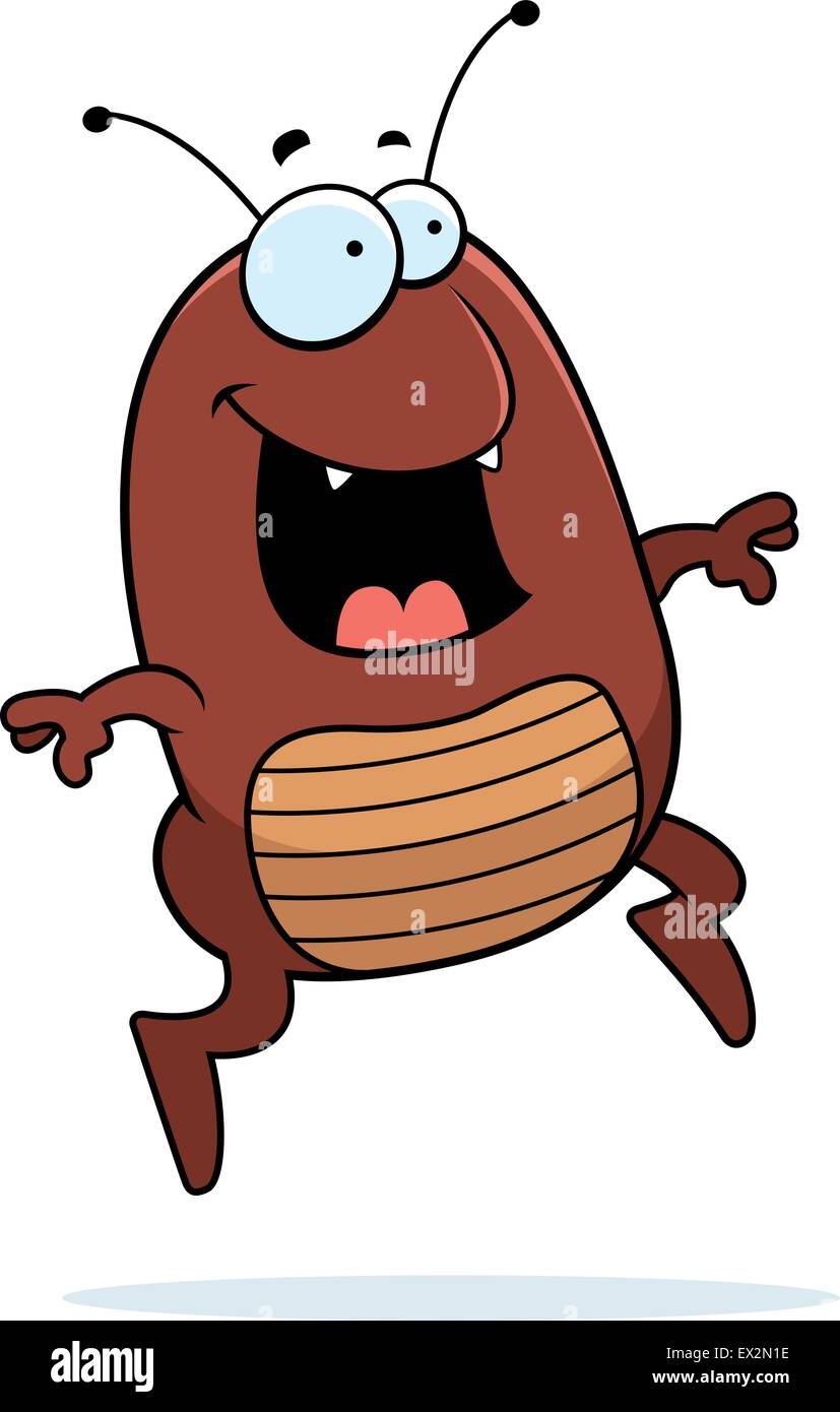 A happy cartoon flea jumping and smiling Stock Vector Image & Art - Alamy