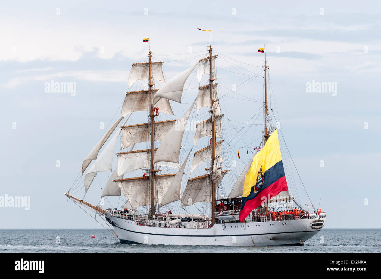 Belfast, Northern Ireland. 5th July, 2015. The Tall Ship Guayas ...
