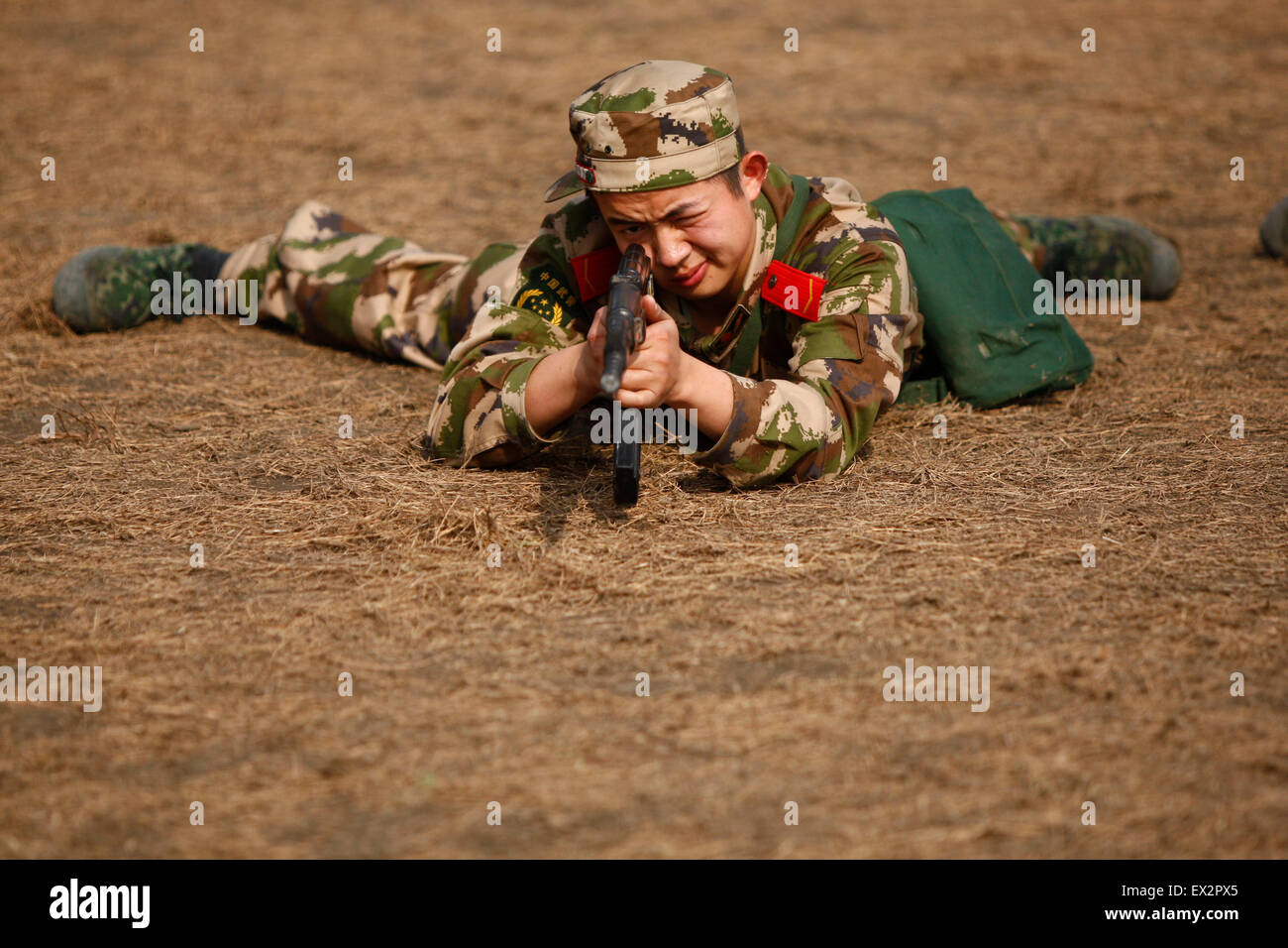 Paramilitary policemen are seen at a shooting training session a ...