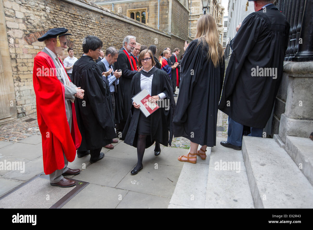 Students from Cambridge University on graduation day after passing ...
