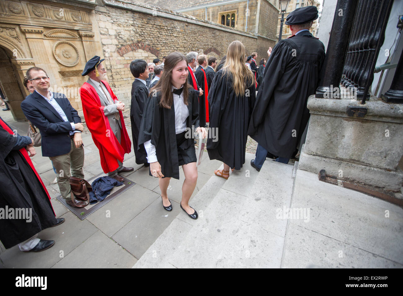 Students from Cambridge University on graduation day after passing ...