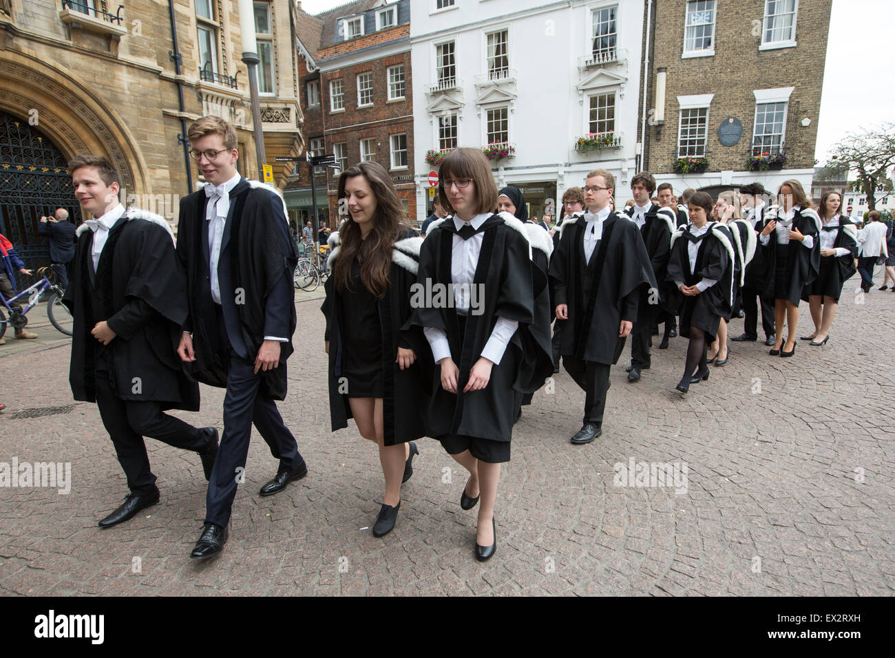 Students from Cambridge University on graduation day after passing ...