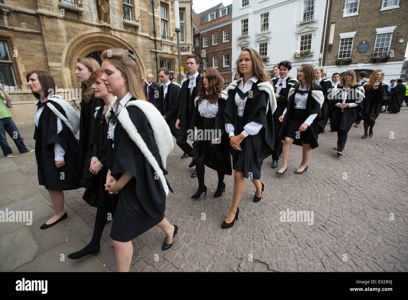 Students from Cambridge University on graduation day after passing ...