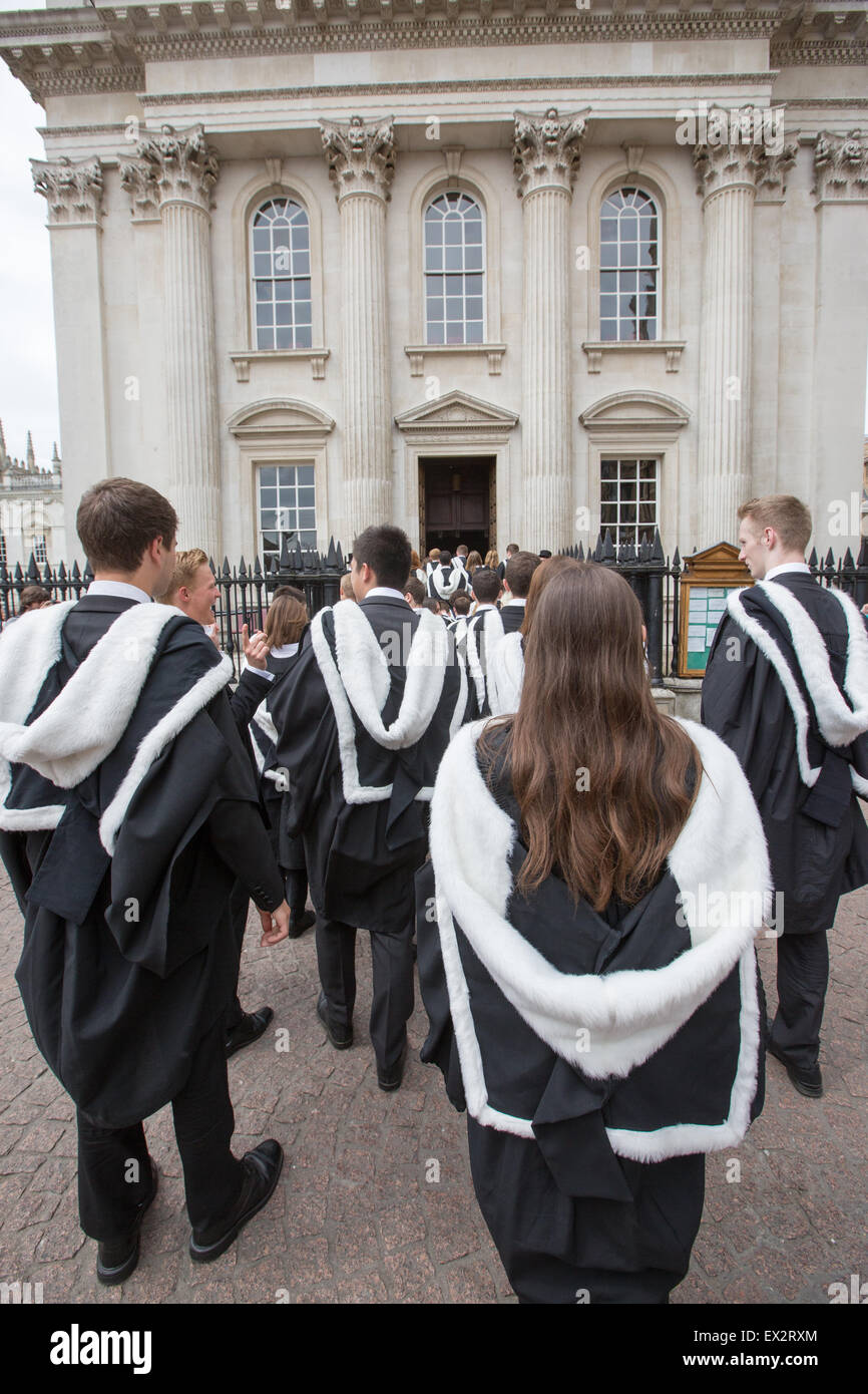 Students from Cambridge University on graduation day after passing ...