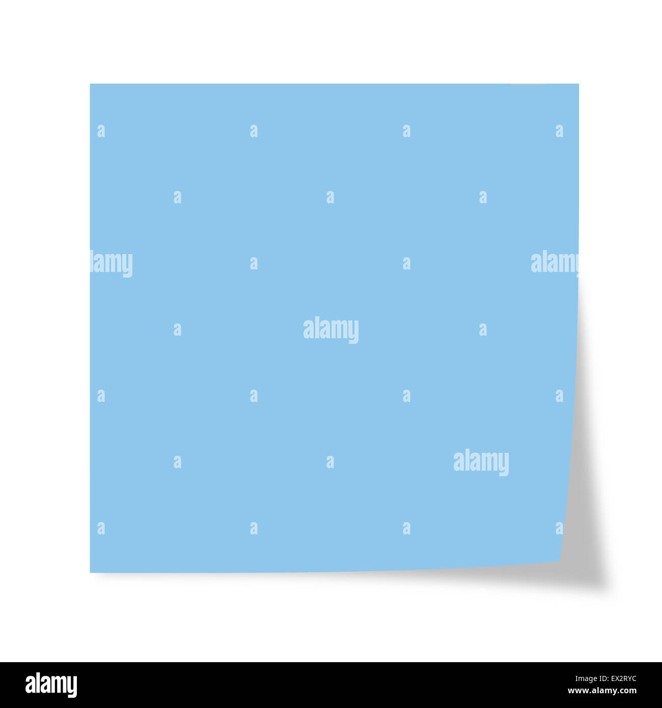 Blue post it isolated on a white background Stock Photo - Alamy