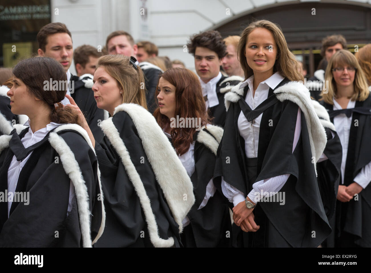 Students from Cambridge University on graduation day after passing ...