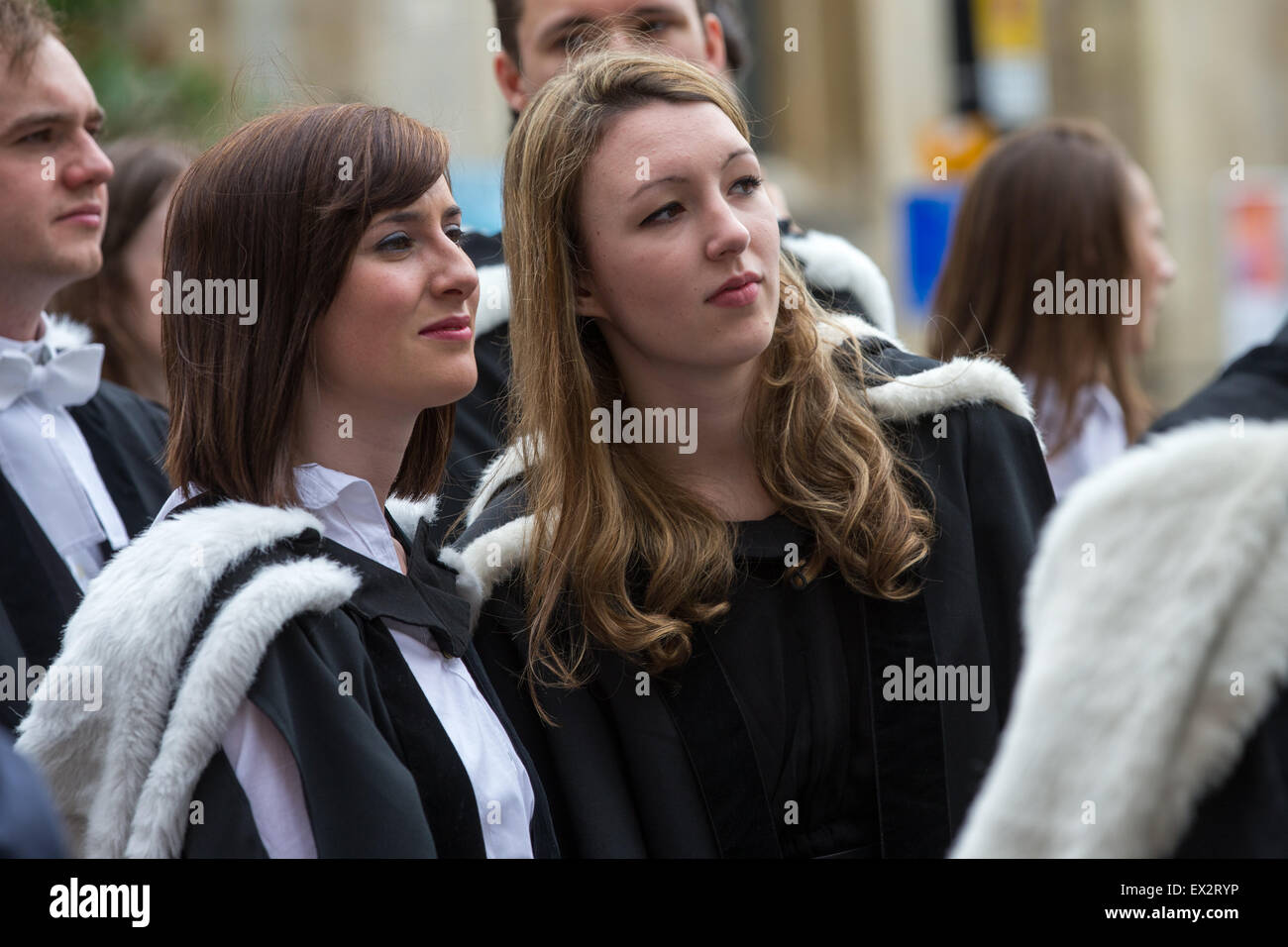 Students from Cambridge University on graduation day after passing ...