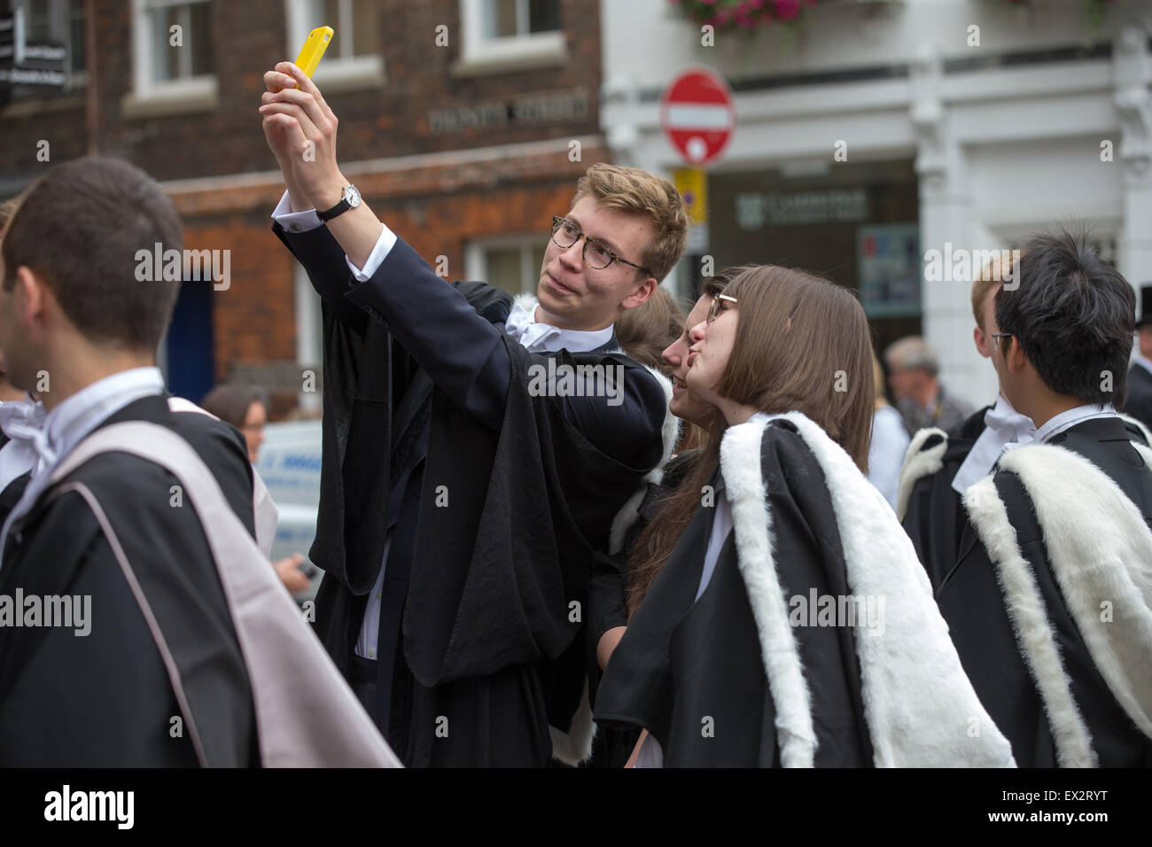 Students from Cambridge University on graduation day after passing ...