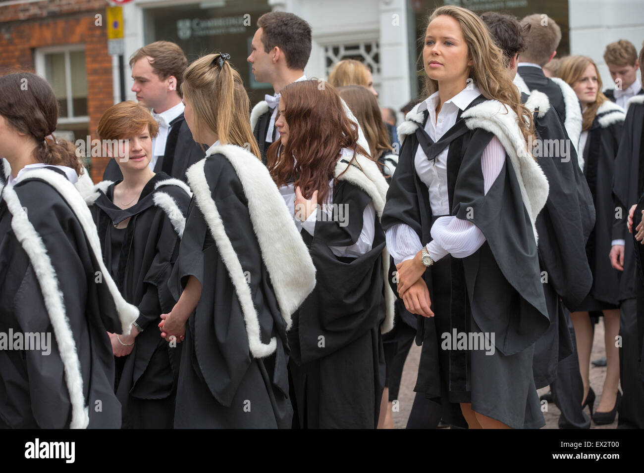 Students from Cambridge University on graduation day after passing ...