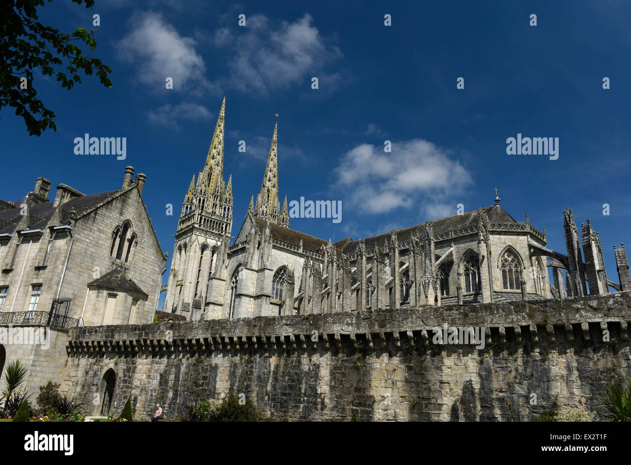 Quimper france cathedral saint hi-res stock photography and images - Alamy