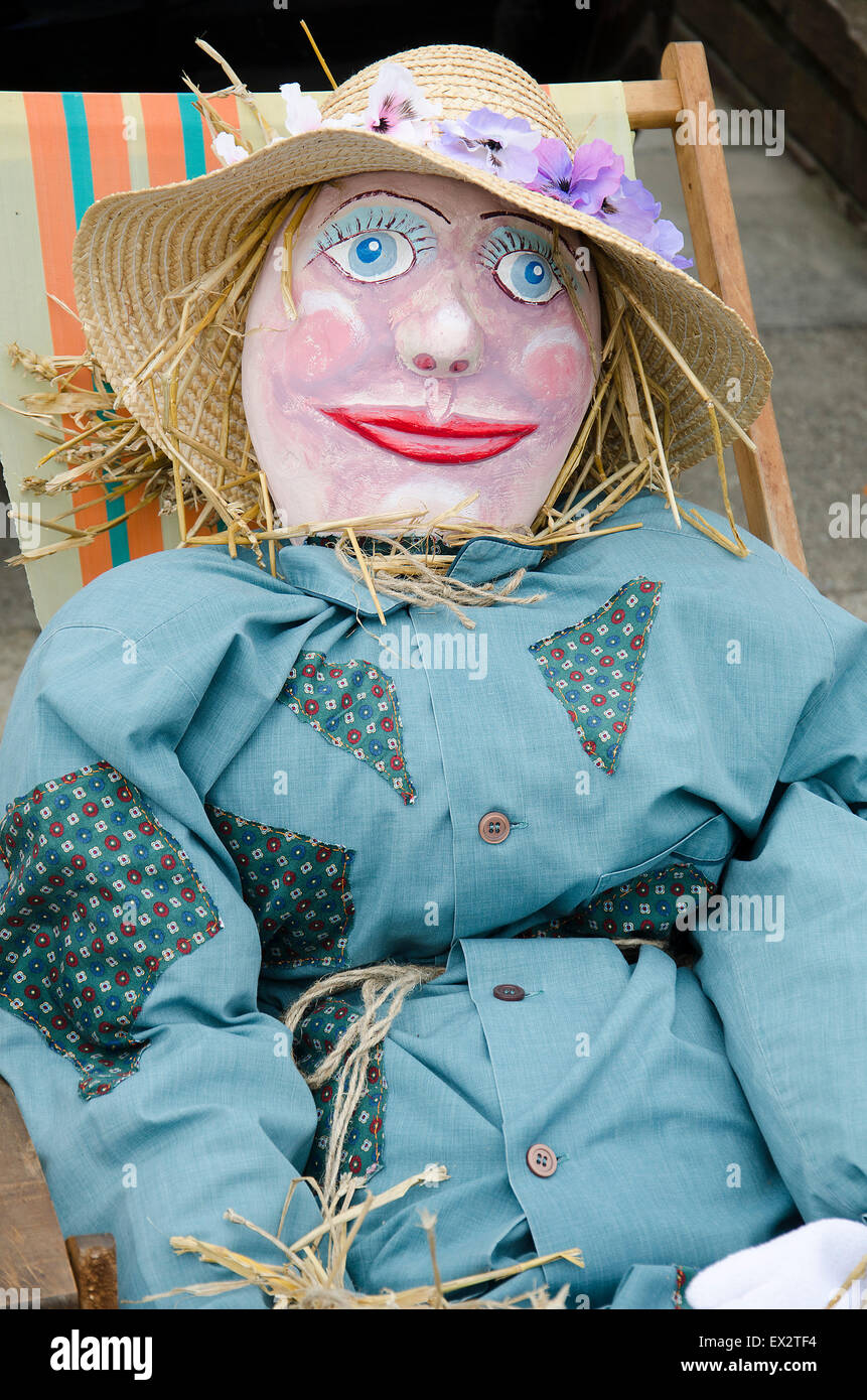Blackrod, Uk - Local Scarecrows at village scarecrow festival in the ...