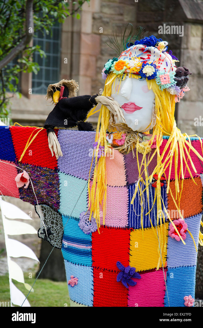 Blackrod, Uk - Local Scarecrows at village scarecrow festival in the ...