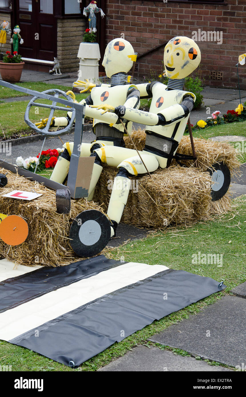 Blackrod, Uk - Local Scarecrows at village scarecrow festival in the ...