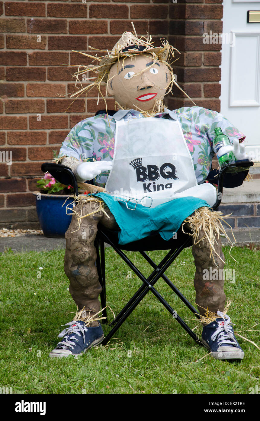 Blackrod, Uk - Local Scarecrows at village scarecrow festival in the ...