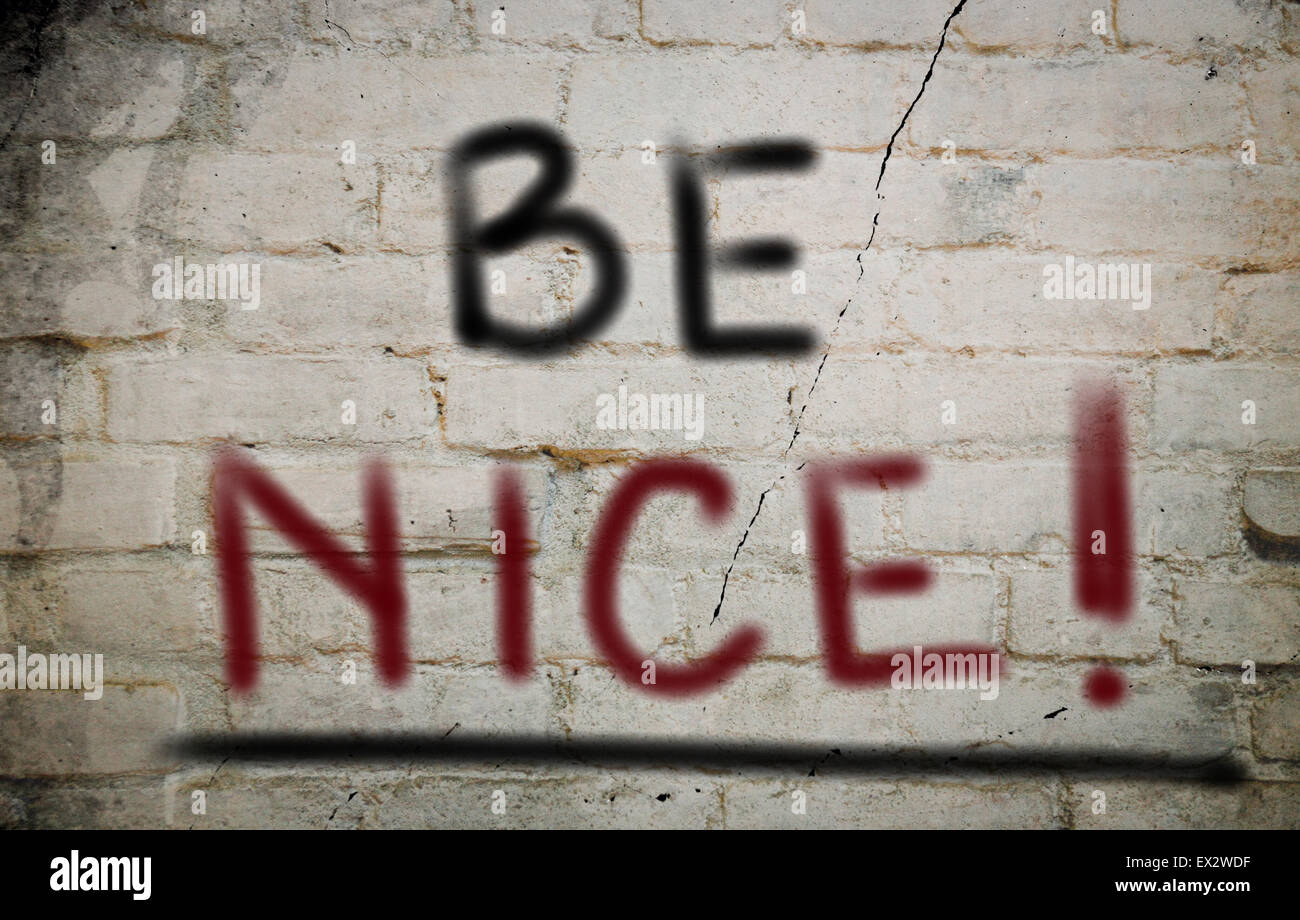 Be Nice Concept Stock Photo - Alamy