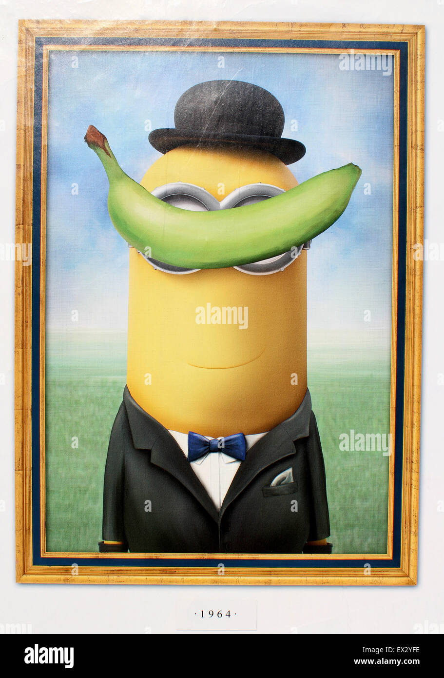 Minions movie promotional artsy posters at La Brea Blvd. in Hollywood ...