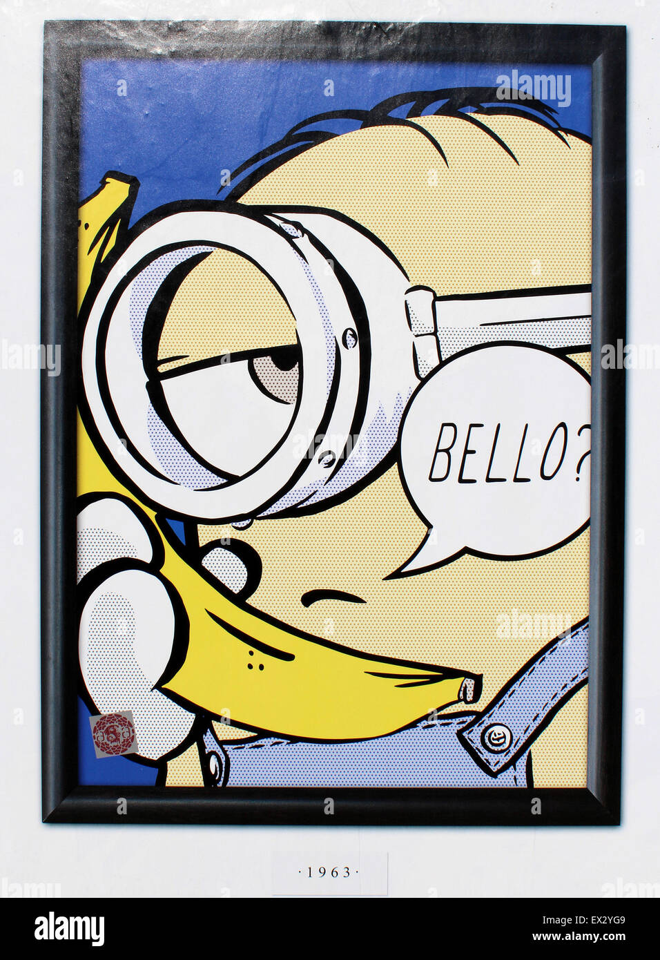Minions movie promotional artsy posters at La Brea Blvd. in Hollywood ...