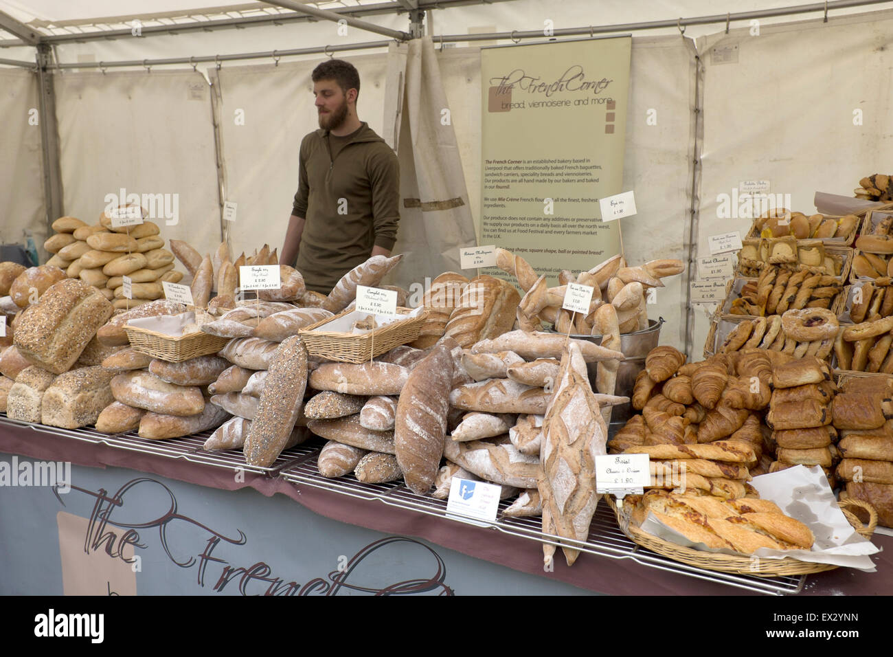 Artisan Home Baked Bread Loaves Stall Seller Shop Stock Photo - Alamy