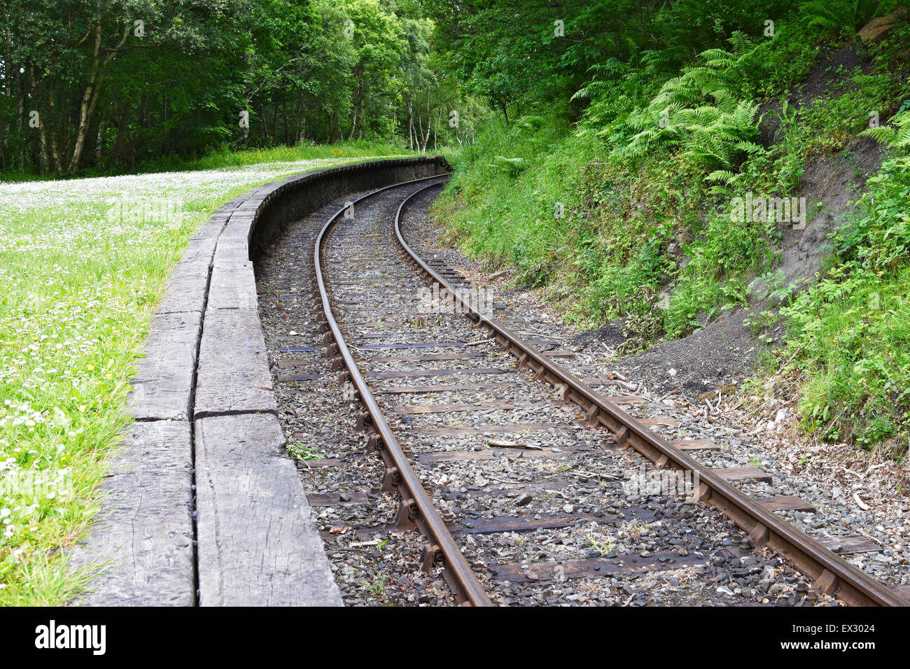 Platform at Causey Arch station, on the Tanfield Railway, County Durham ...