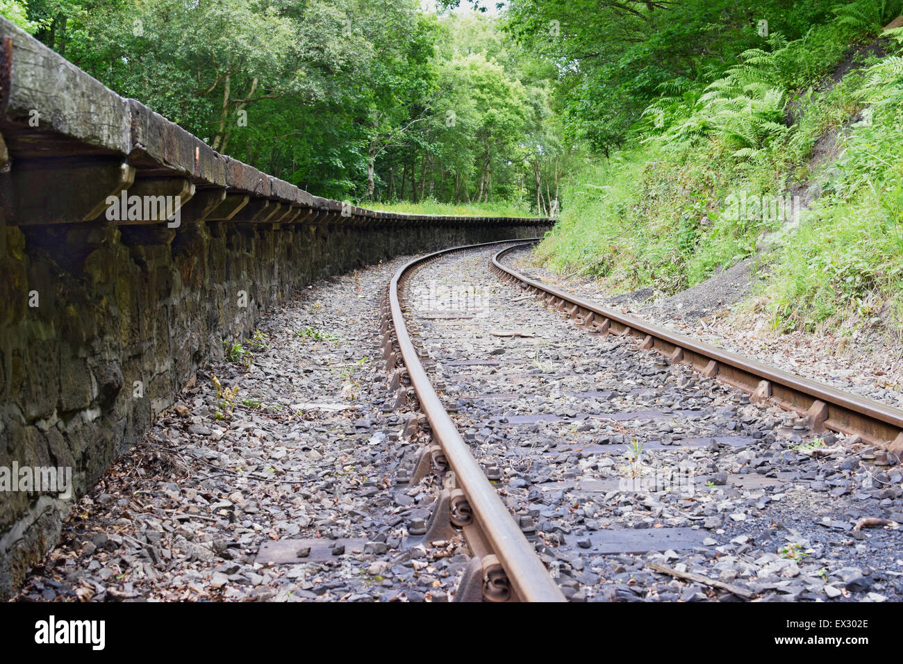 Platform at Causey Arch station, on the Tanfield Railway, County Durham ...