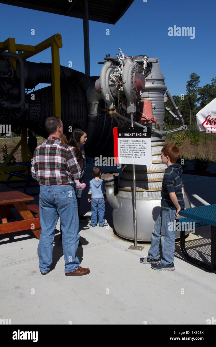 Authentic rocket engine display, Infinity Science Center, Bay St. Louis ...