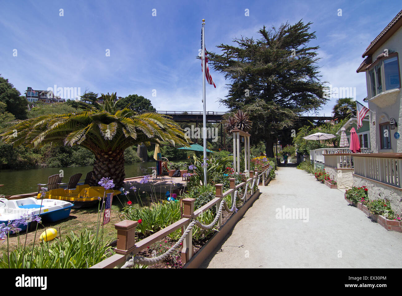 River walk in Capitola, California Stock Photo - Alamy