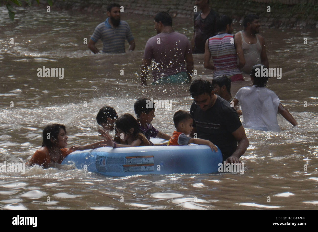 Lahore, Pakistan. 05th July, 2015. A large number of Pakistani people ...