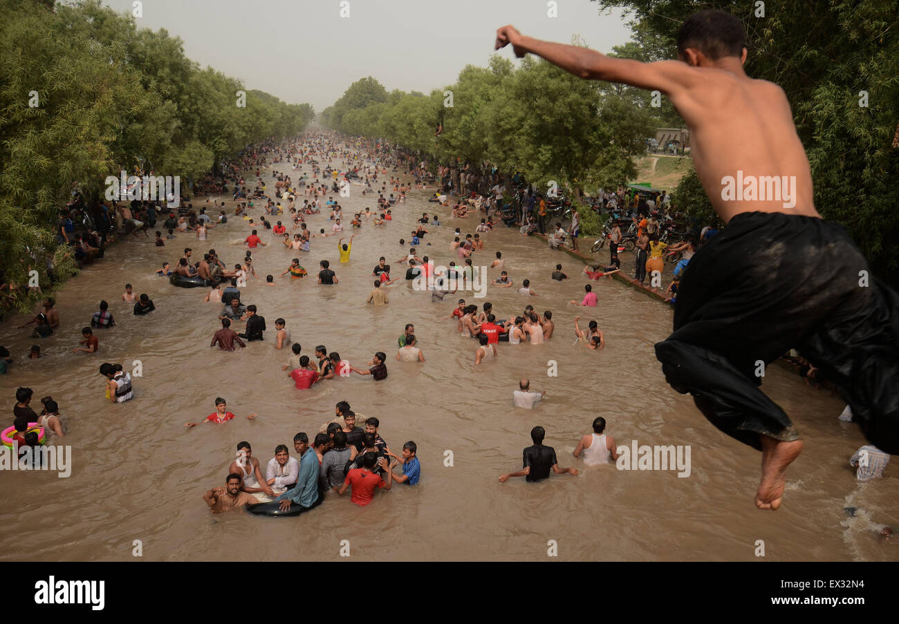 Lahore, Pakistan. 05th July, 2015. A large number of Pakistani people ...