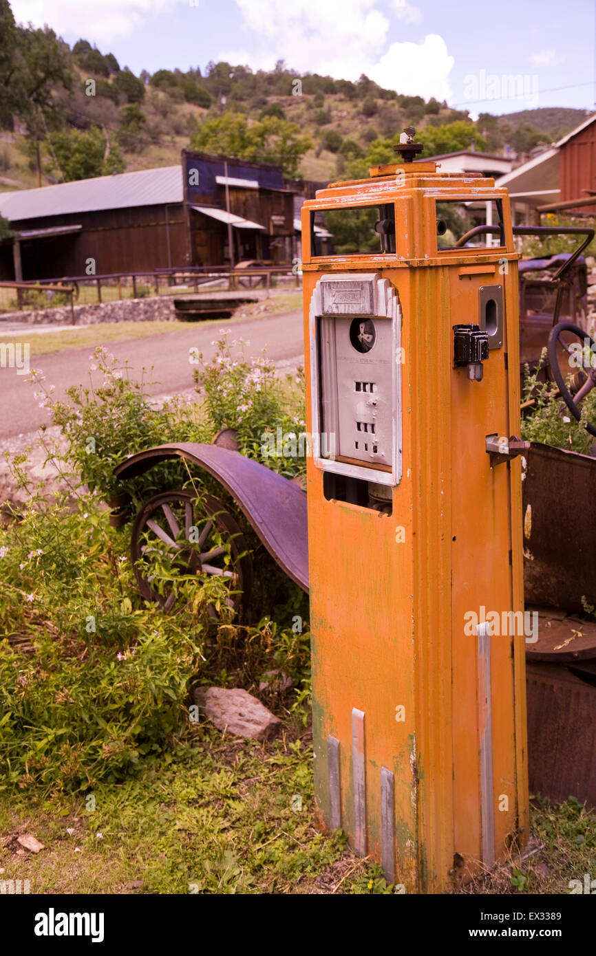 Relics of a long-past mining boom litter the main street of Mogollon ...