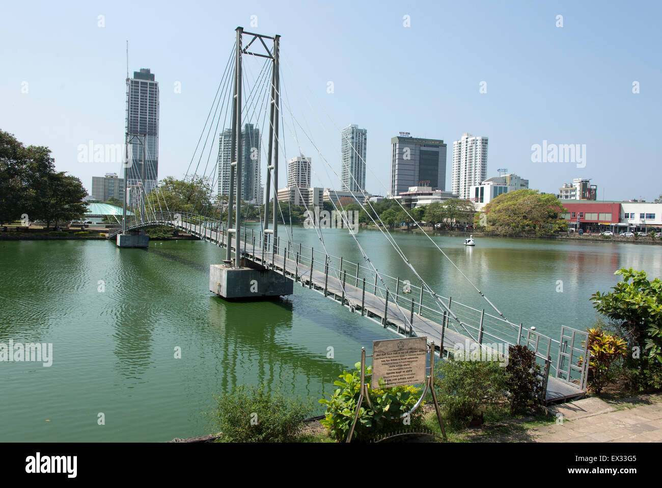 The pedestrian Cable-Stayed bridge & Bubble Shelter on the Kaladuwa ...