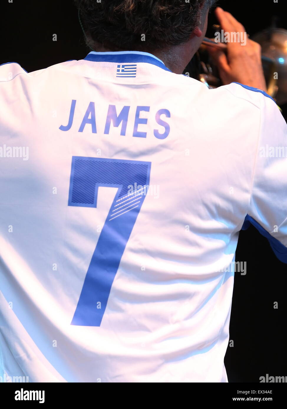 Delamere, UK. 5th July, 2015. Manchester band James performs live at ...