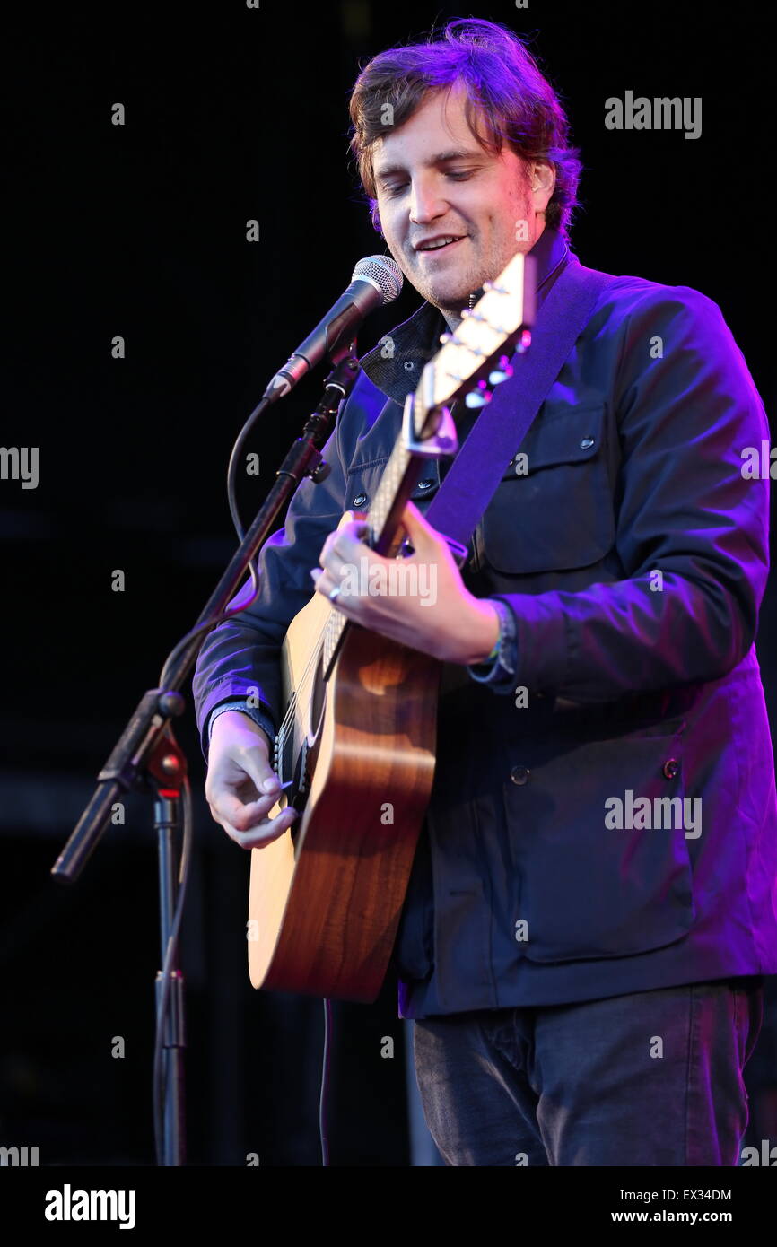 Delamere, UK. 5th July, 2015. Former Starsailor frontman James Walsh ...