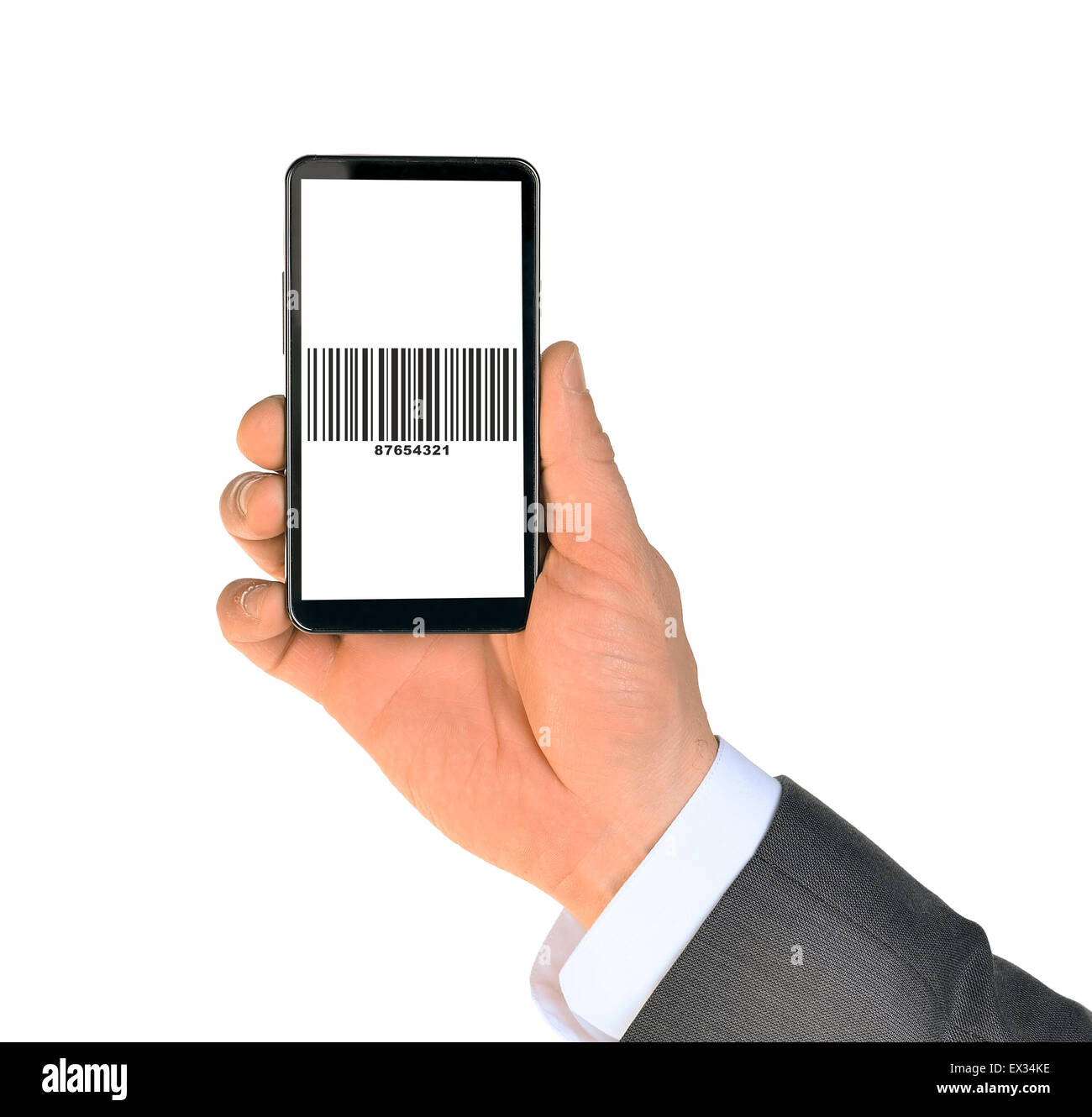 Businessmans hand holding smartphone Stock Photo - Alamy