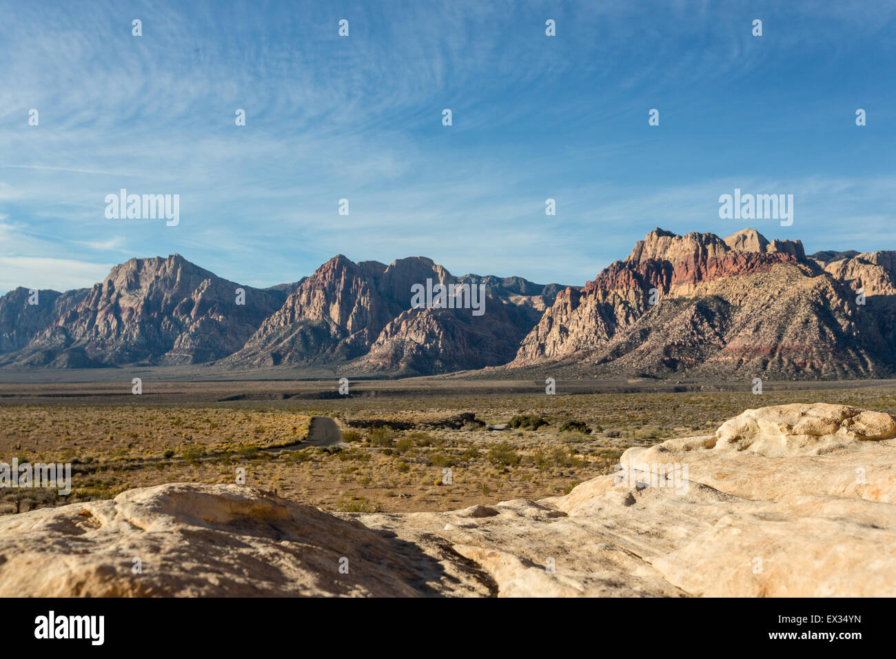 A view of the Red Rock National Conservation Area desert Stock Photo ...
