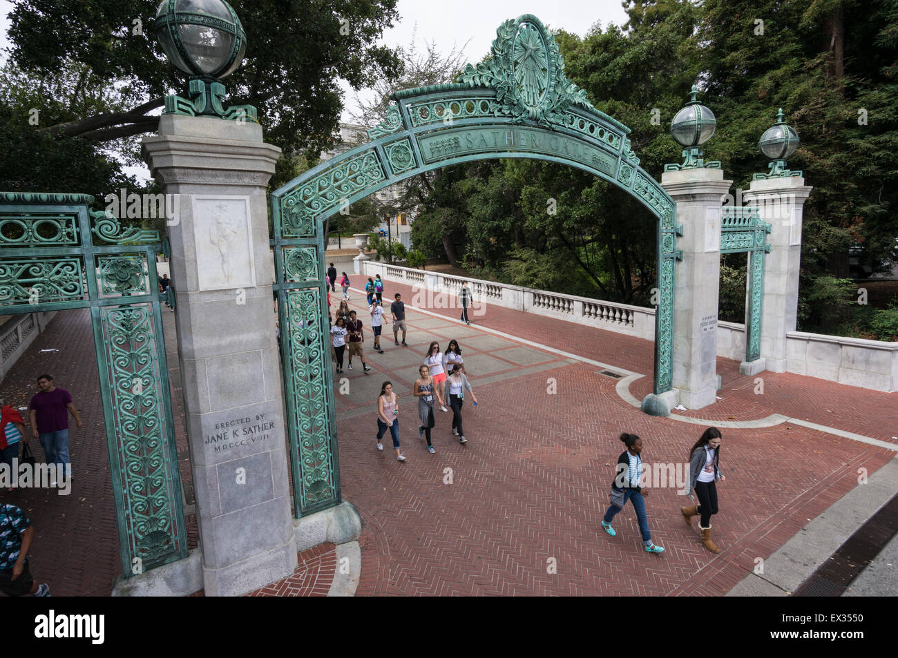 Sather Gate Entrance to the University of California Berkeley Stock ...