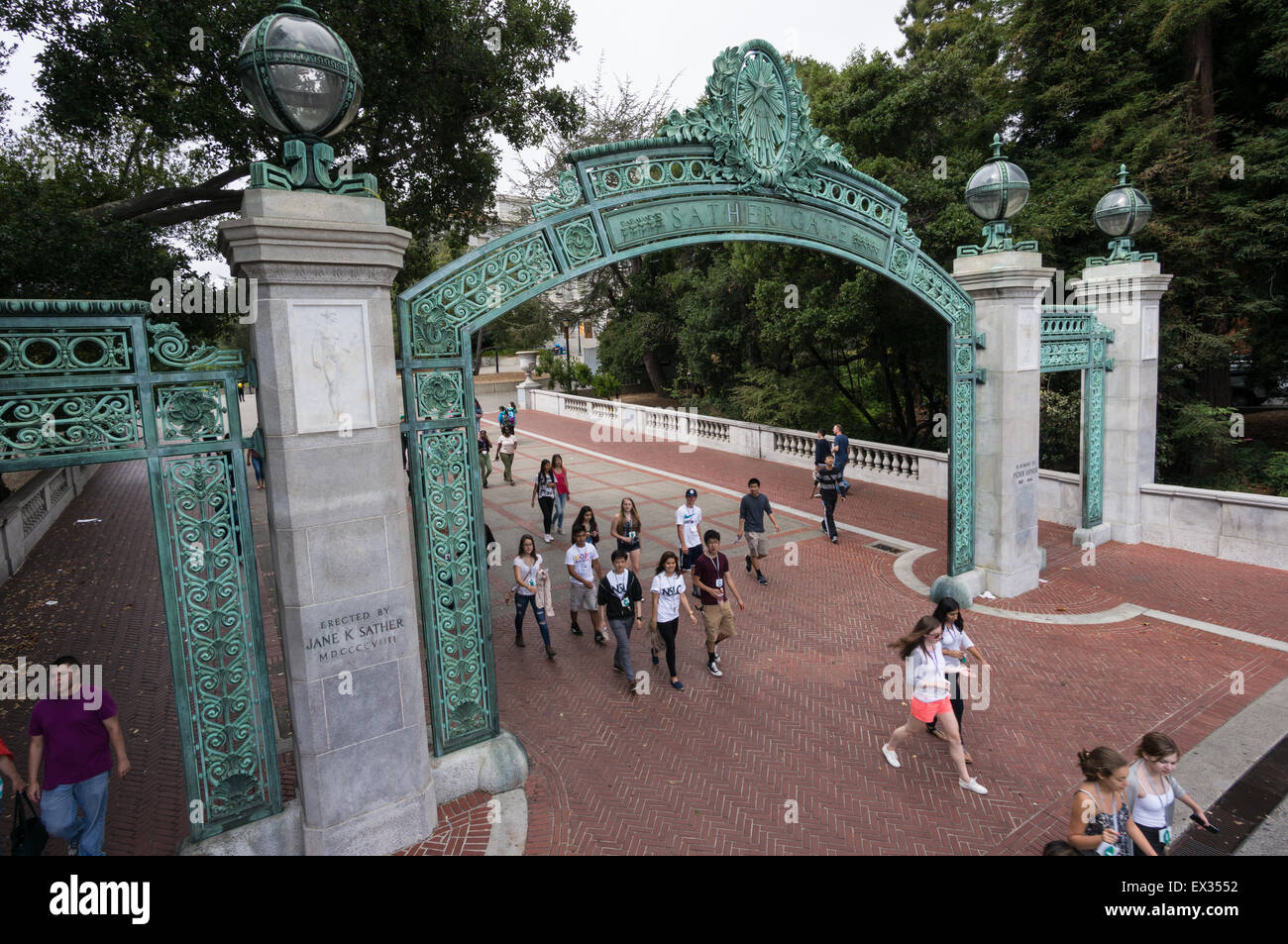 Sather Gate Entrance to the University of California Berkeley Stock ...