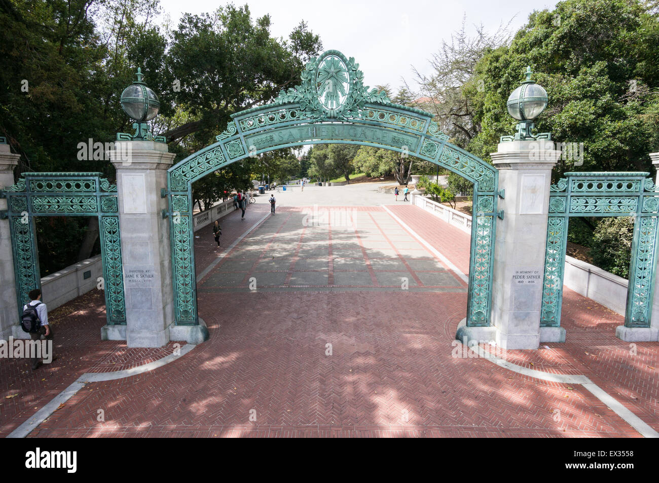 Sather Gate Entrance to the University of California Berkeley Stock ...