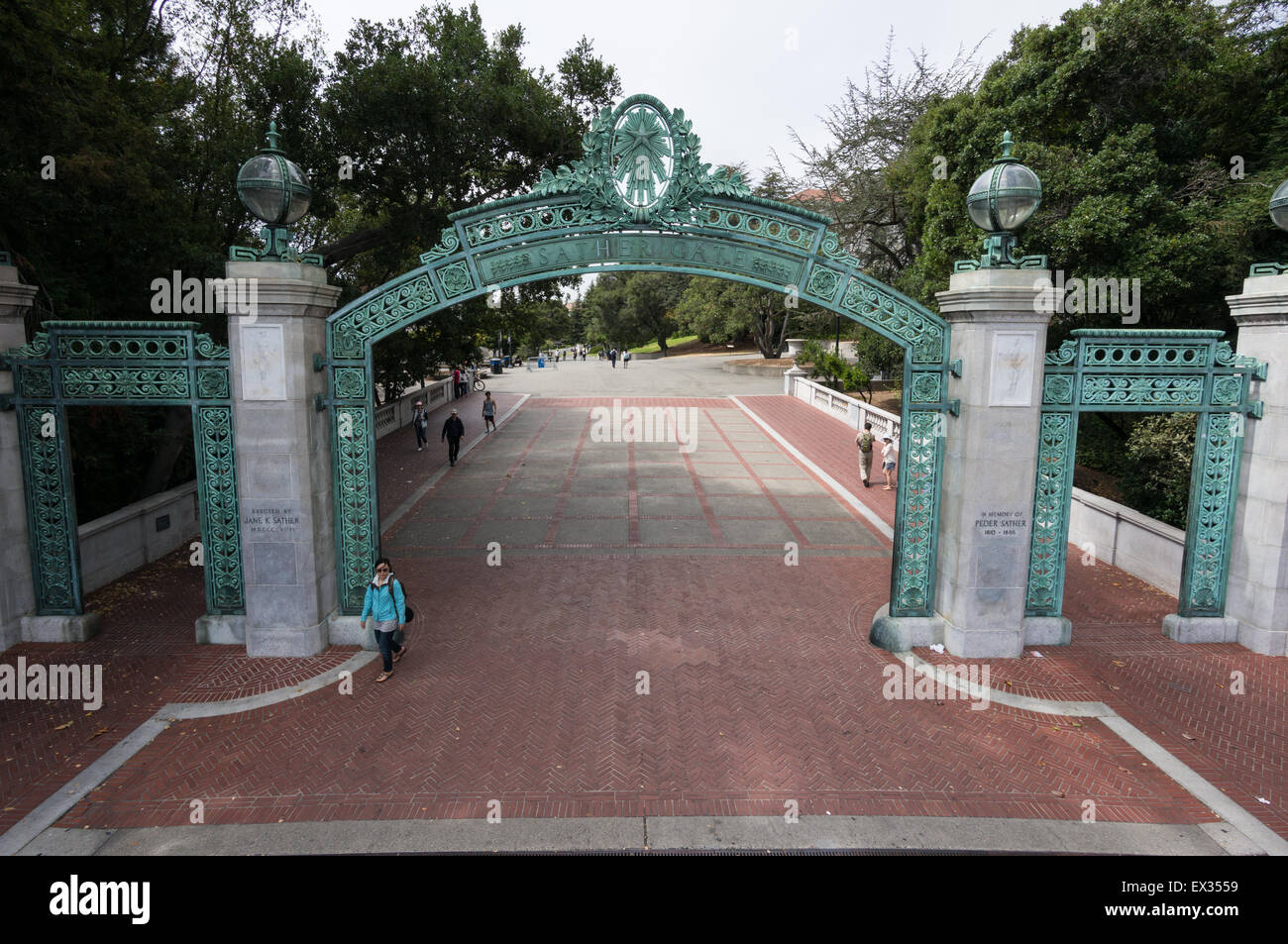 Sather Gate Entrance to the University of California Berkeley Stock ...
