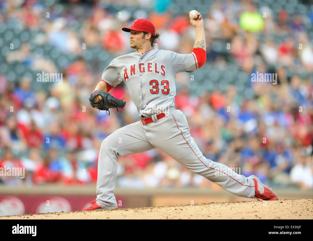 Arlington, Texas, USA. 05th July, 2015. Los Angeles Angels starting ...