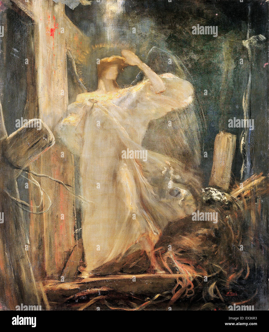 Nikolaos Gyzis, Archangel, Study for the Foundation of the Faith. 1894 ...
