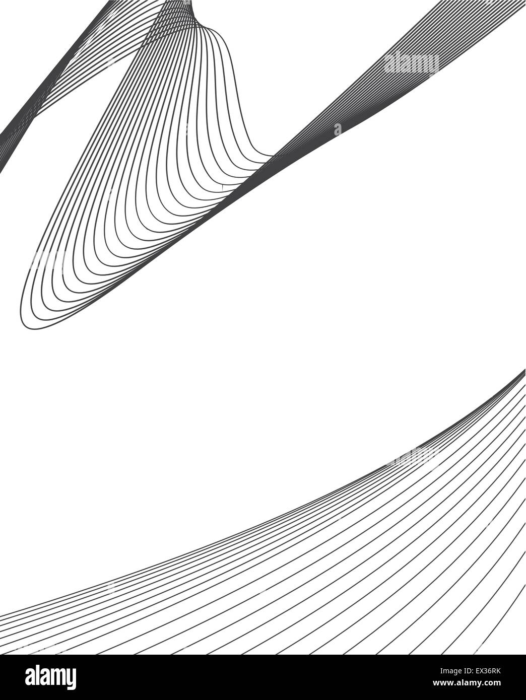 Wavy transparent abstract lines Black and White Stock Photos & Images ...