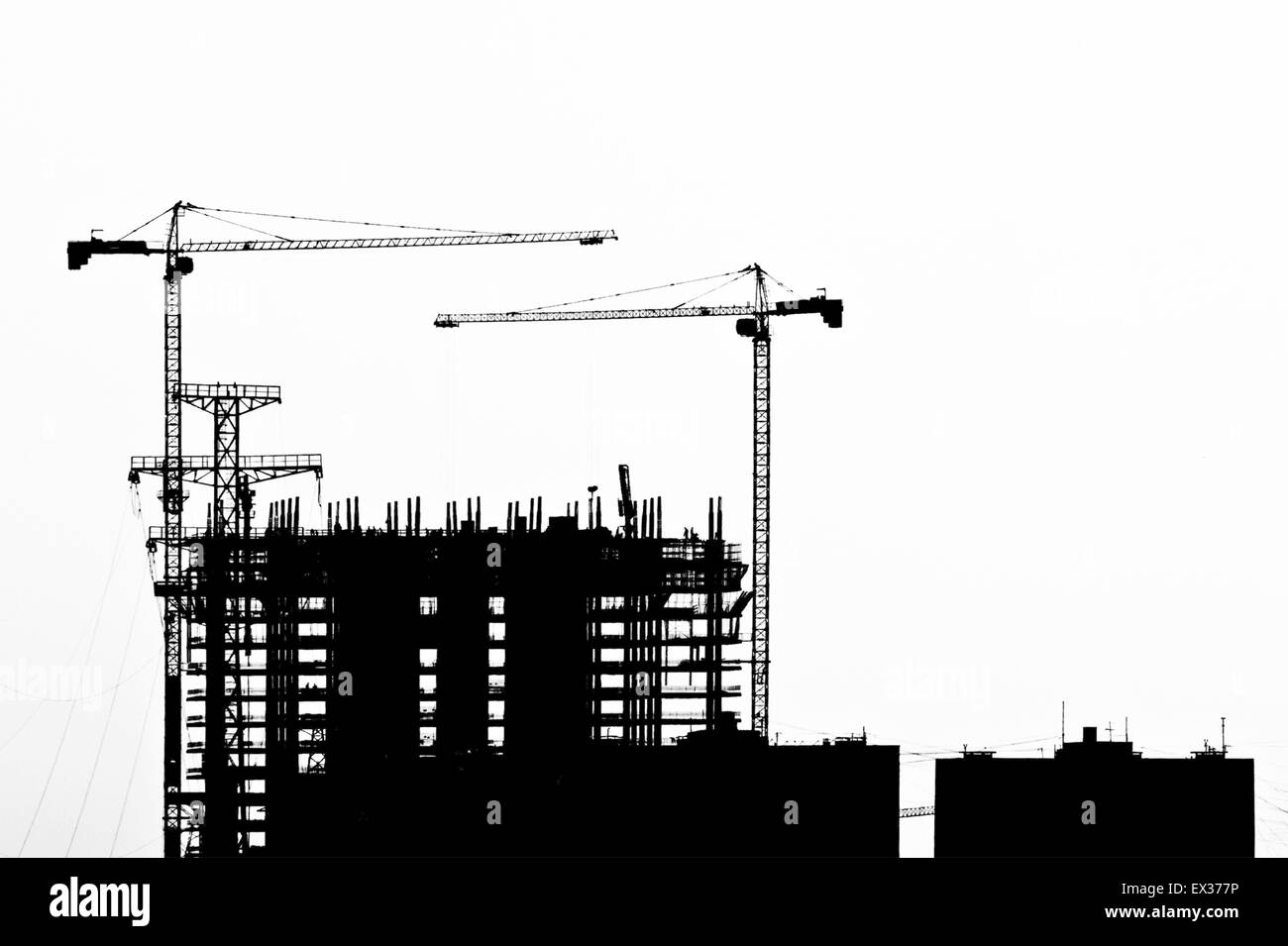 Residential house construction concrete Stock Vector Images - Alamy