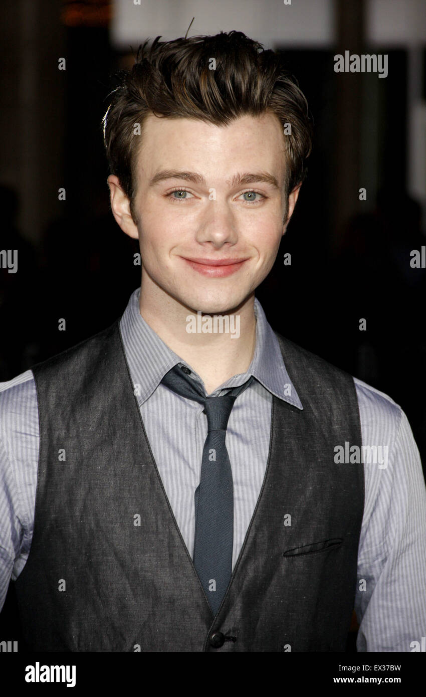 Chris Colfer at the Los Angeles premiere of 'New Year's Eve' held at ...