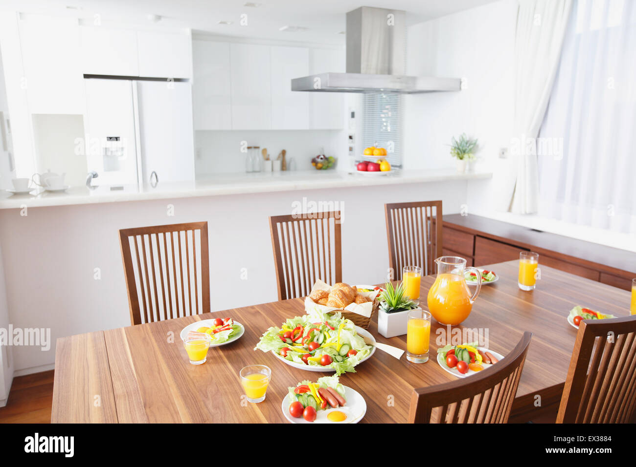 Breakfast in the kitchen Stock Photo - Alamy