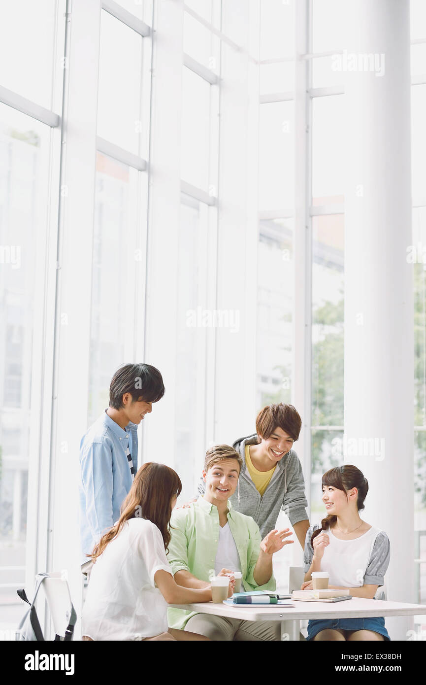 University student in the school cafe Stock Photo - Alamy