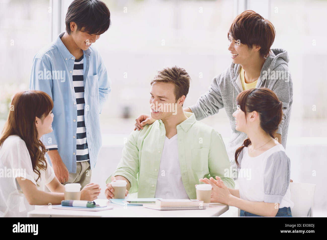 University student in the school cafe Stock Photo - Alamy