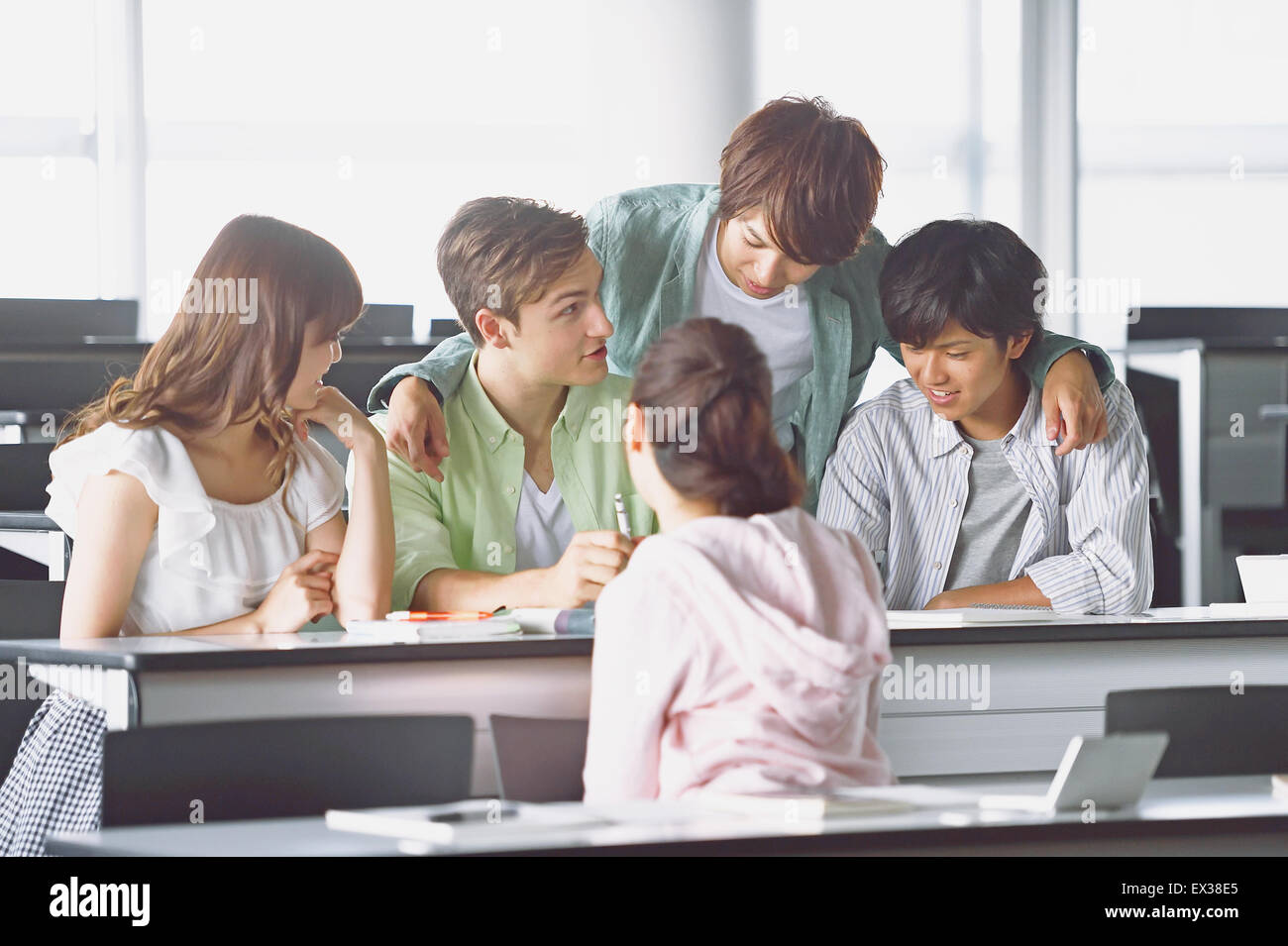 University students in the classroom Stock Photo - Alamy