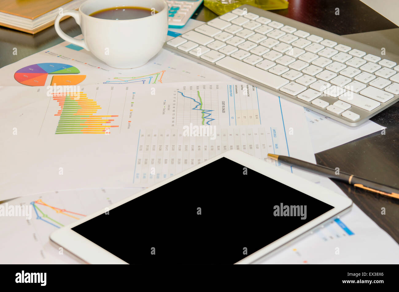 Showing business and financial report. Accounting Stock Photo - Alamy
