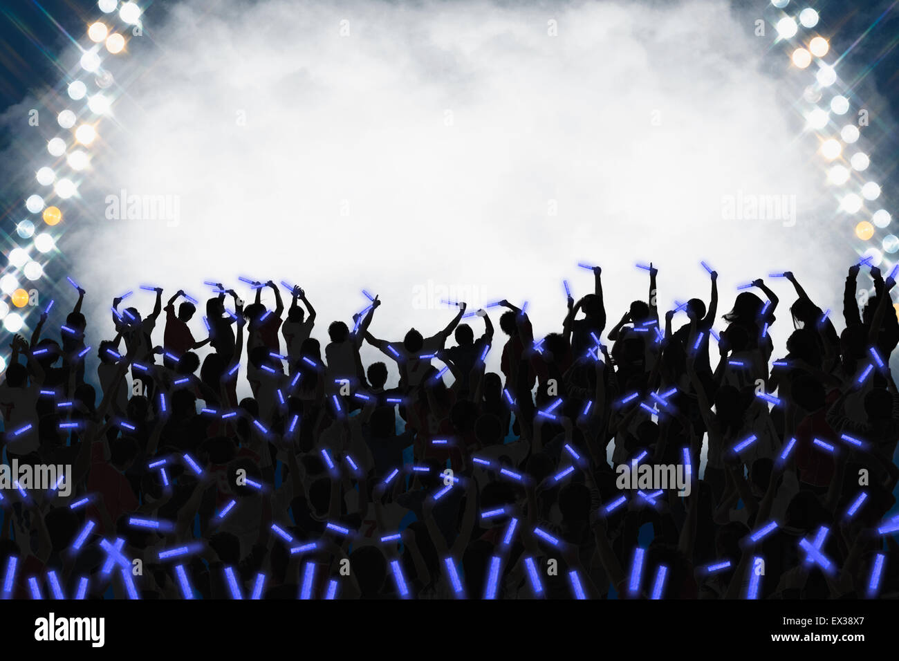 Audience enjoying live concert Stock Photo - Alamy