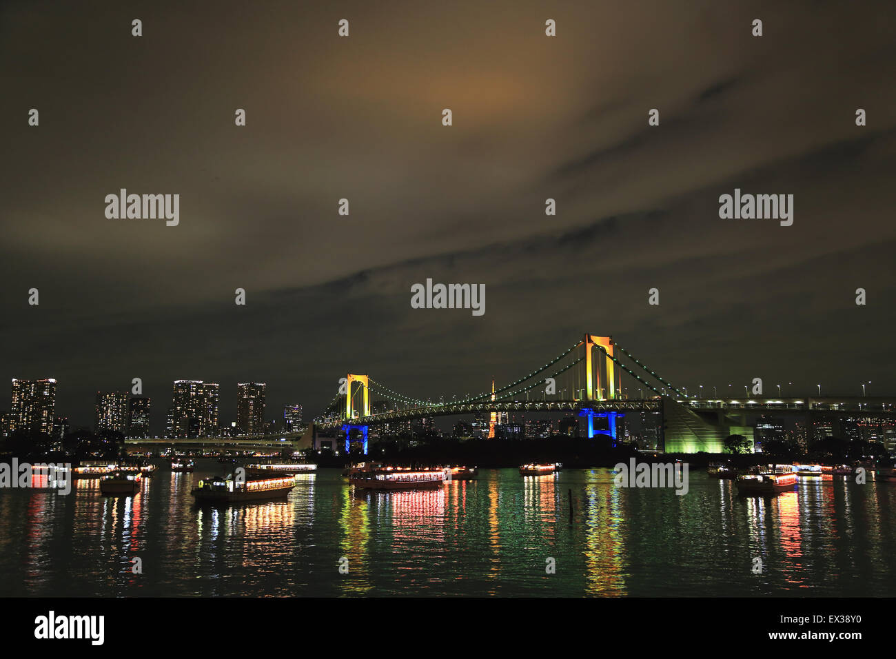 Night view of Odaiba bay, Tokyo, Japan Stock Photo - Alamy
